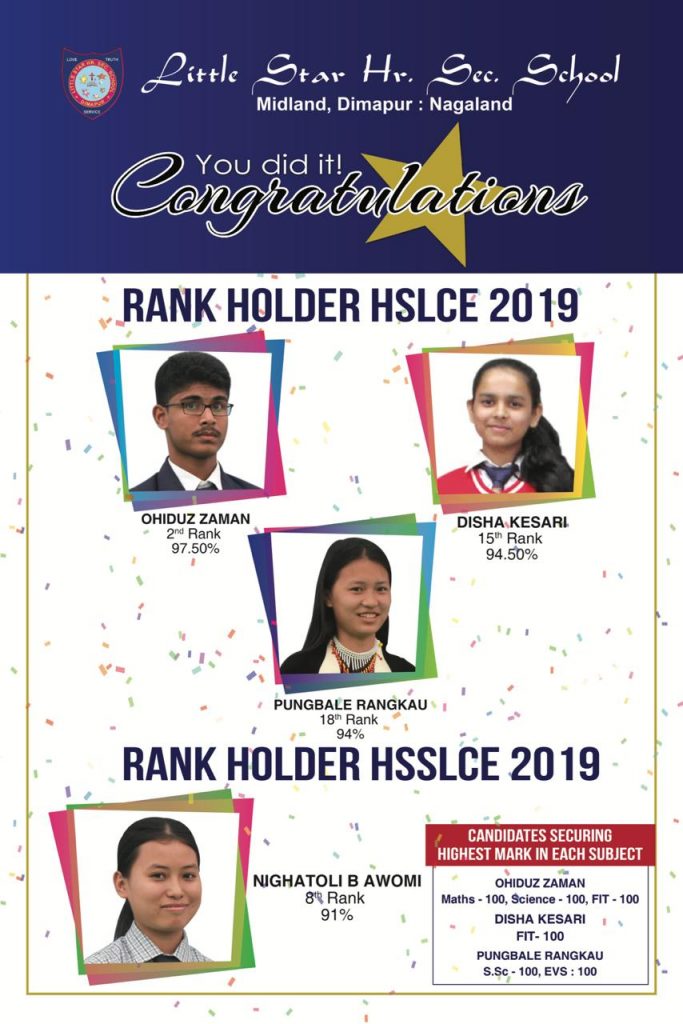 HSLC & HSSLC Rank Holders 2019