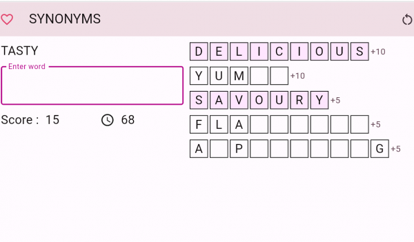 Synonyms app by Class 12